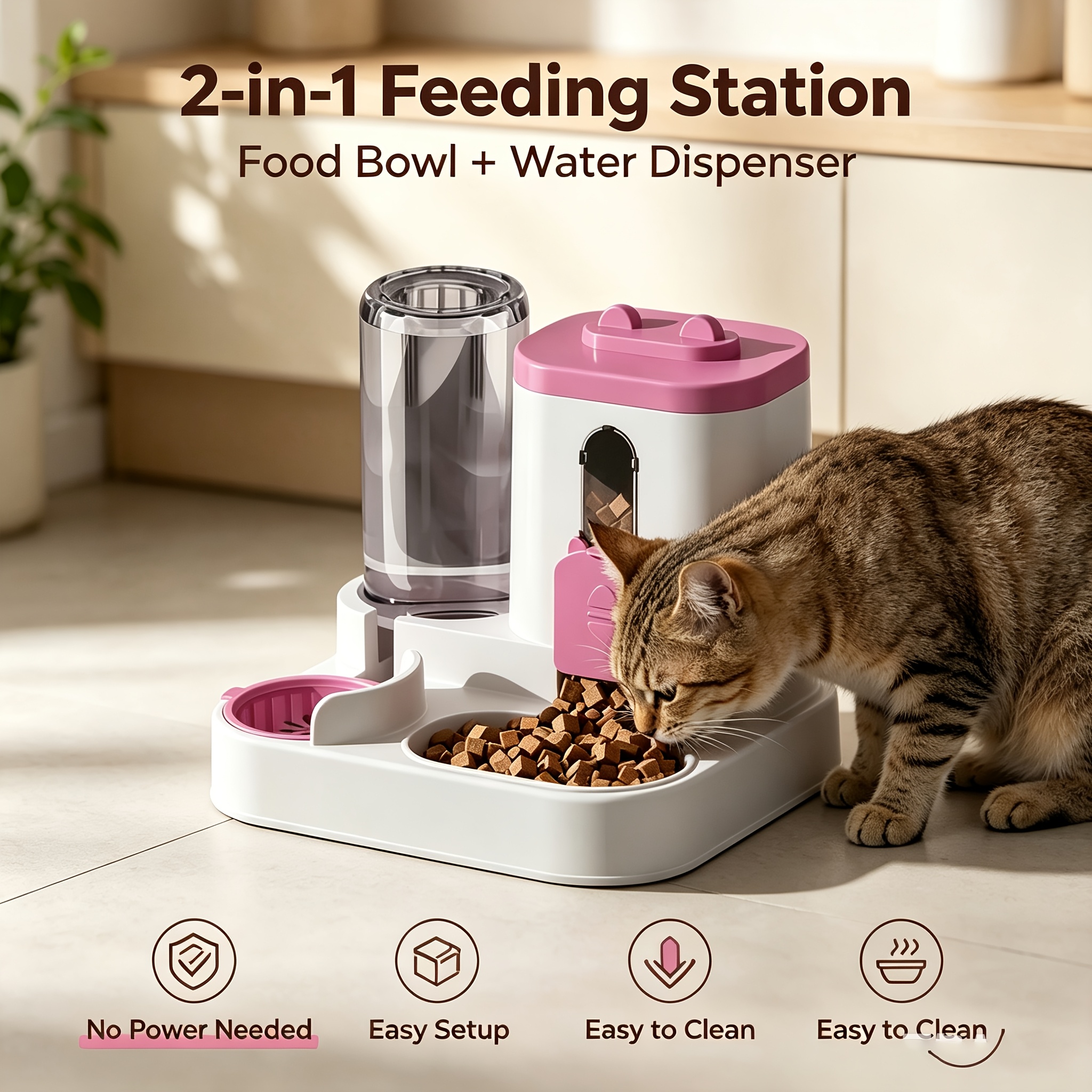 pet feeder automatic sold on Temu United States