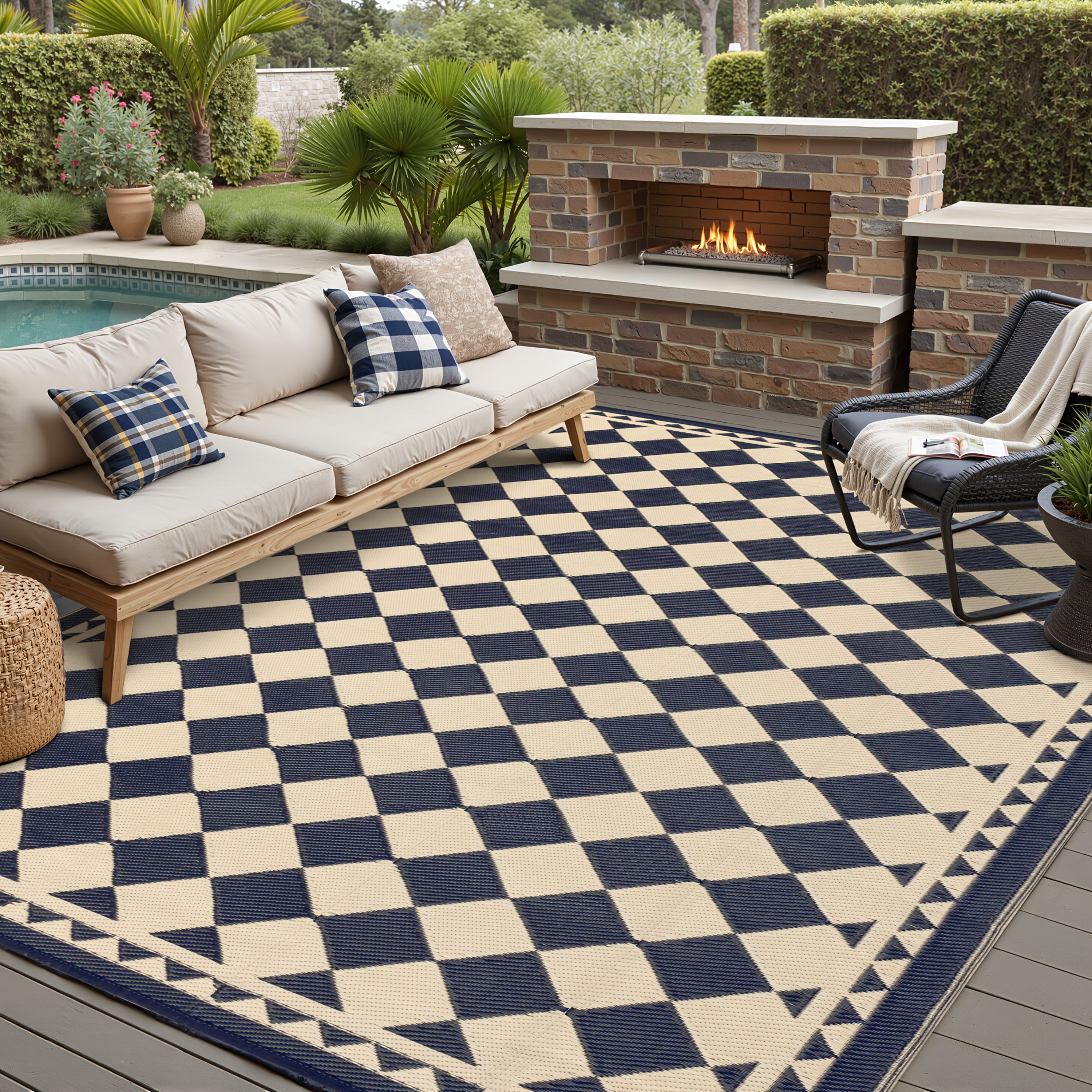outdoor rugs sold on Temu United States
