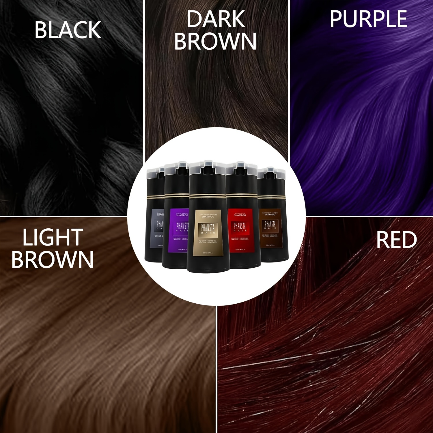 Phansta Hair Dye Shampoo, Phansta Hair Instant Dye Shampoo For Men ...