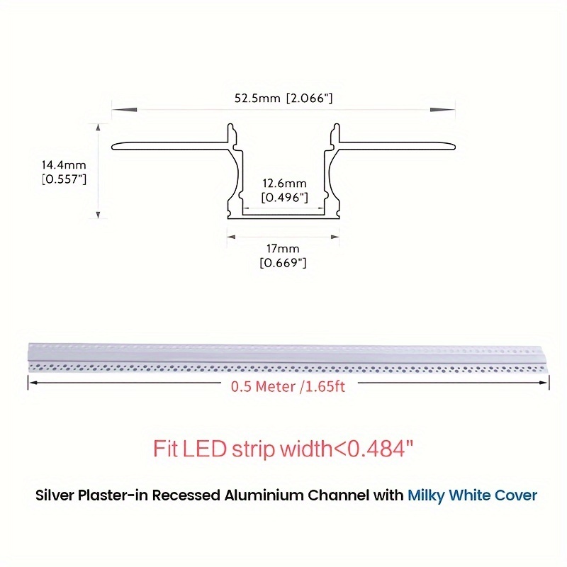 Led Light Strip Diffuser Channels Concealed Gypsum Aluminum - Temu