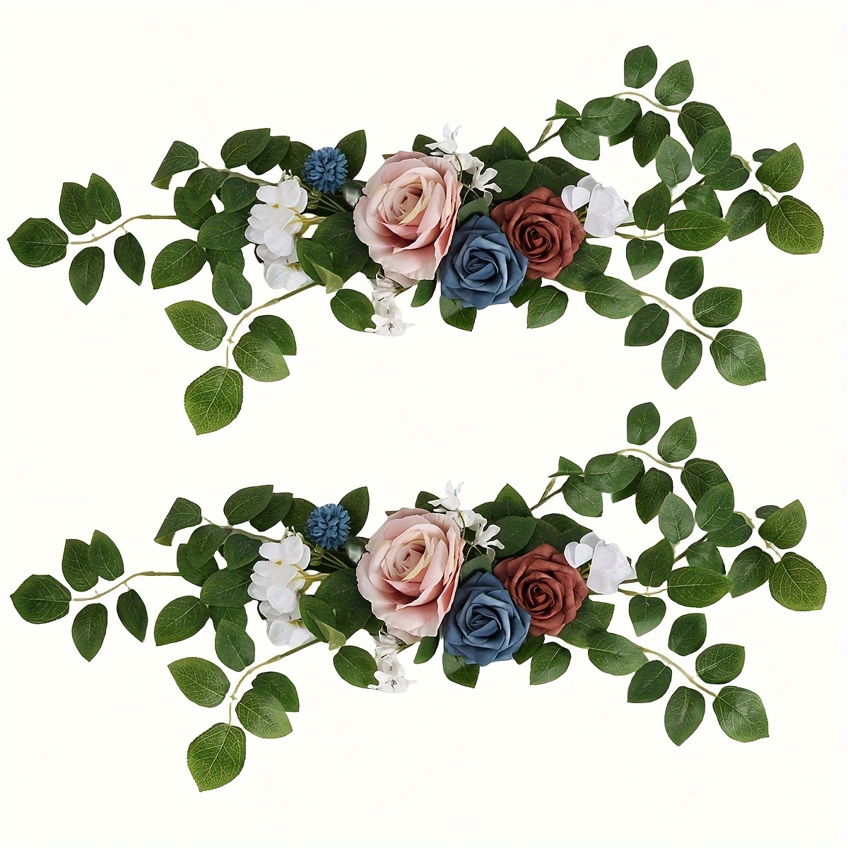 Wedding Aisle Chair Decorations Chairs Back Pew Rose Flowers - Temu