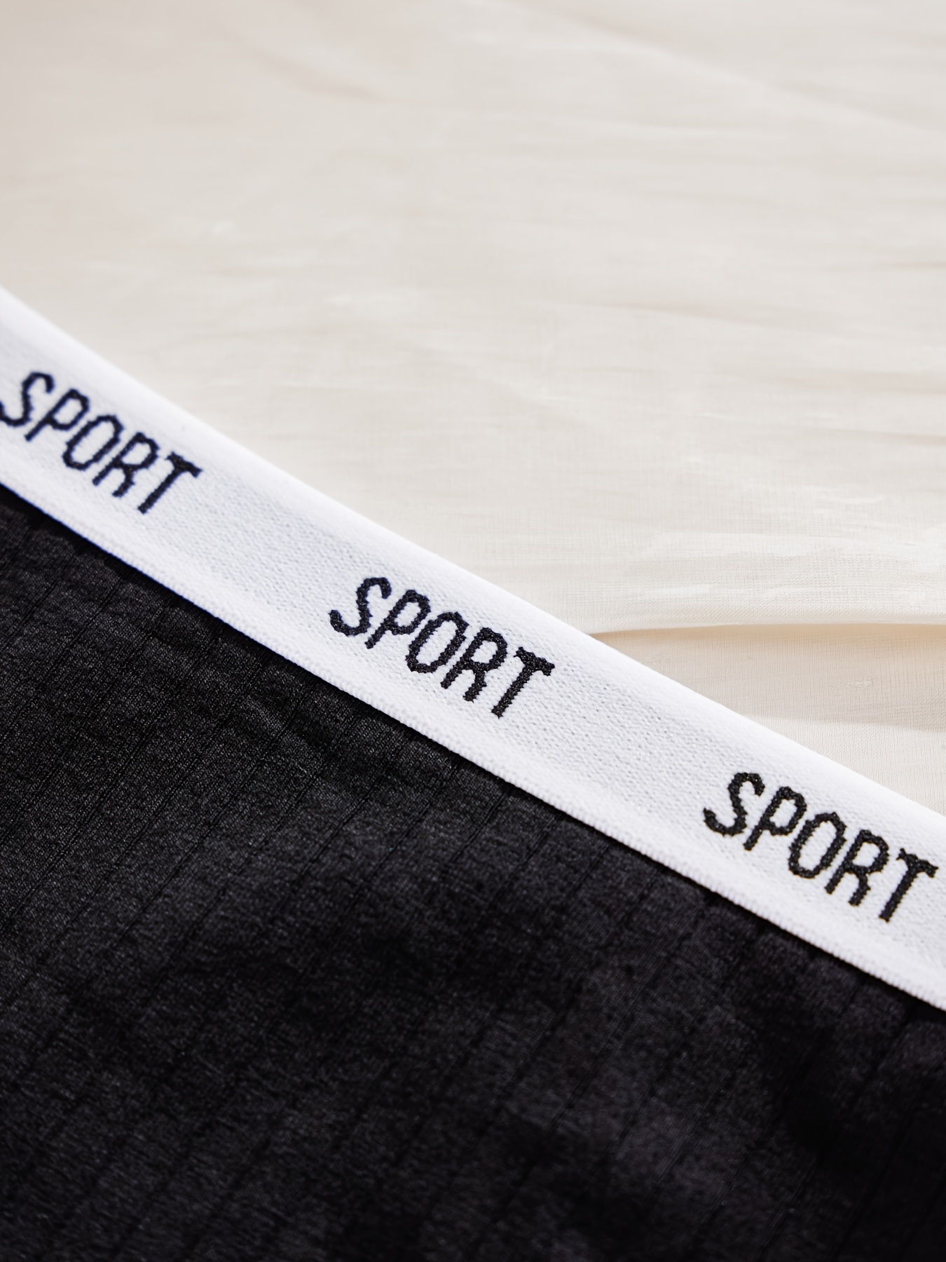 3 ცალი Letter Print კონტრასტული მორთვა უნაკერო ტრუსები - Temu Georgia