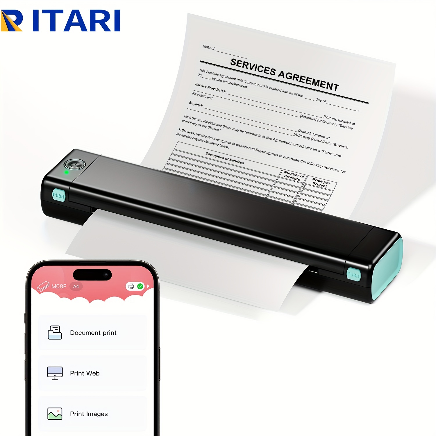 portable printer sold on Temu United States