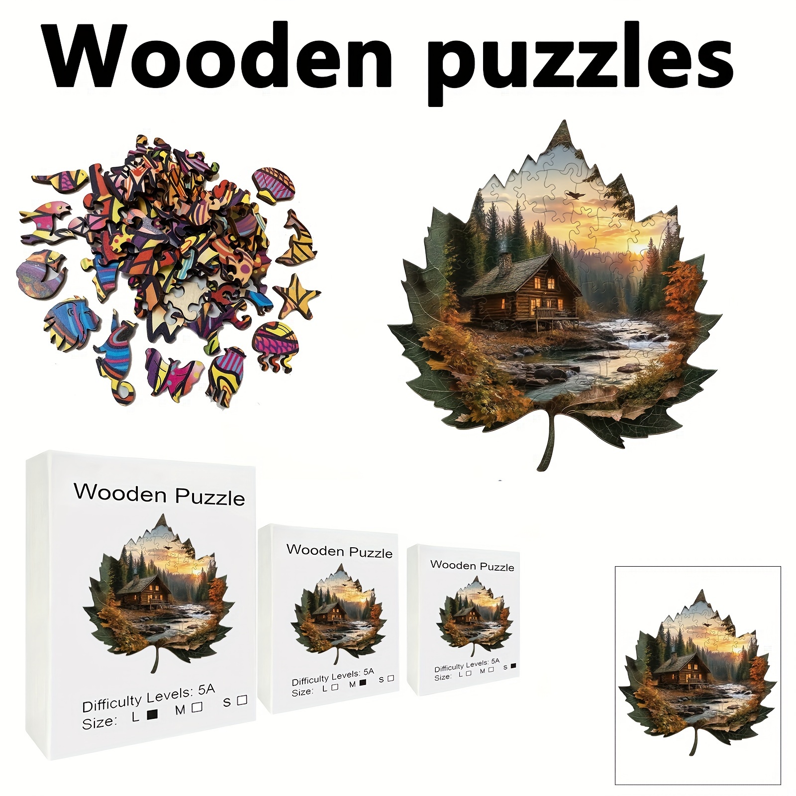 wood puzzles sold on Temu United States