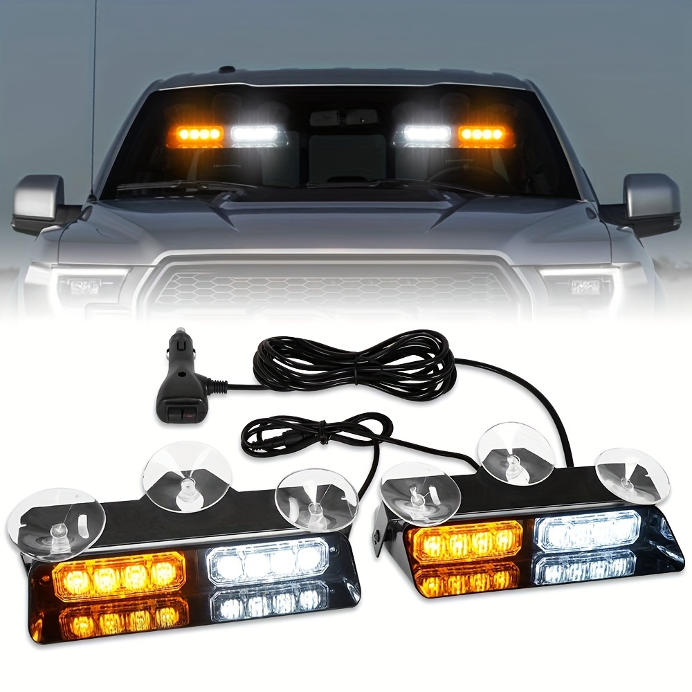 led emergency dash warning lights strobe 12 24v vehicle Temu