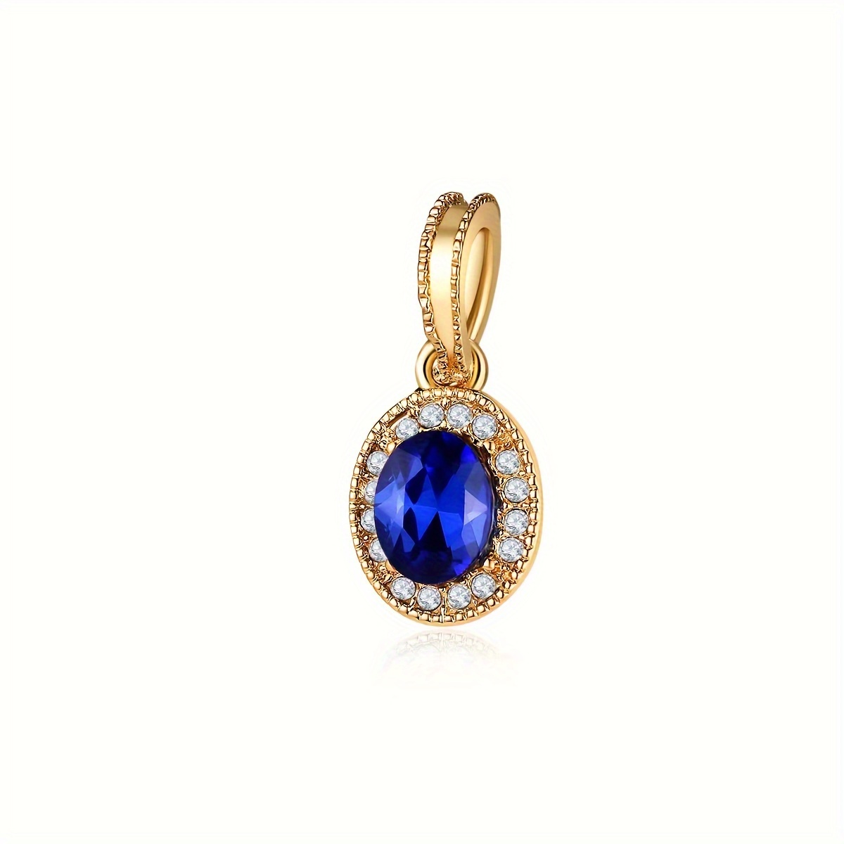 Exquisite Retro Colorful Rhinestone Inlaid Oval Pendants Fit - Temu ...