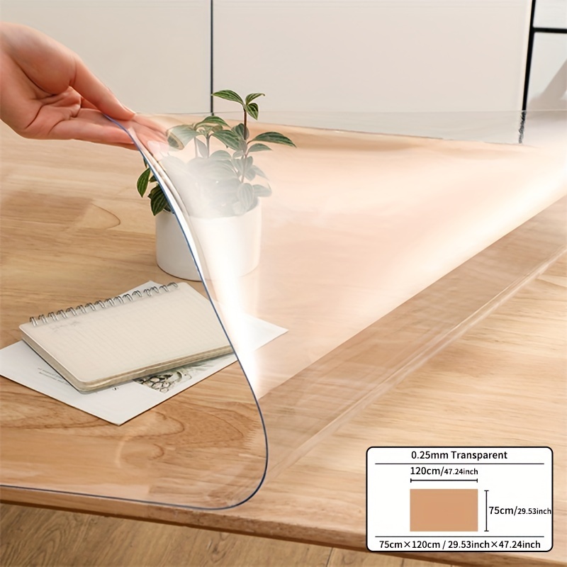 Tablecloth Table Protector Office Desk Blotter Mat Clear - Temu South ...