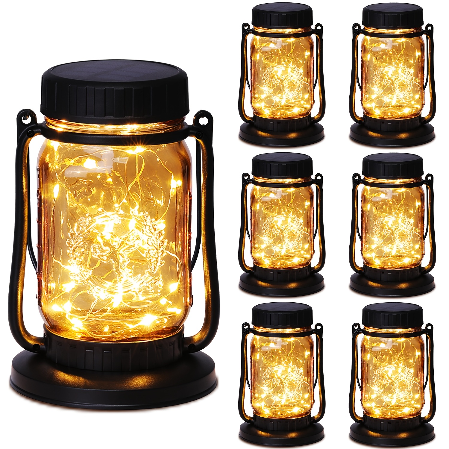 solar mason jar fairy lights sold on Temu United States