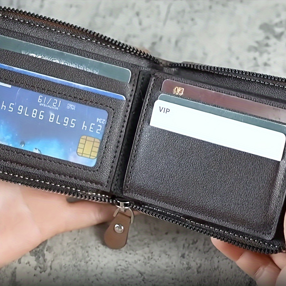 Cartoon Dragon Design Faux Leather Wallet With Zippered Coin Pocket ...