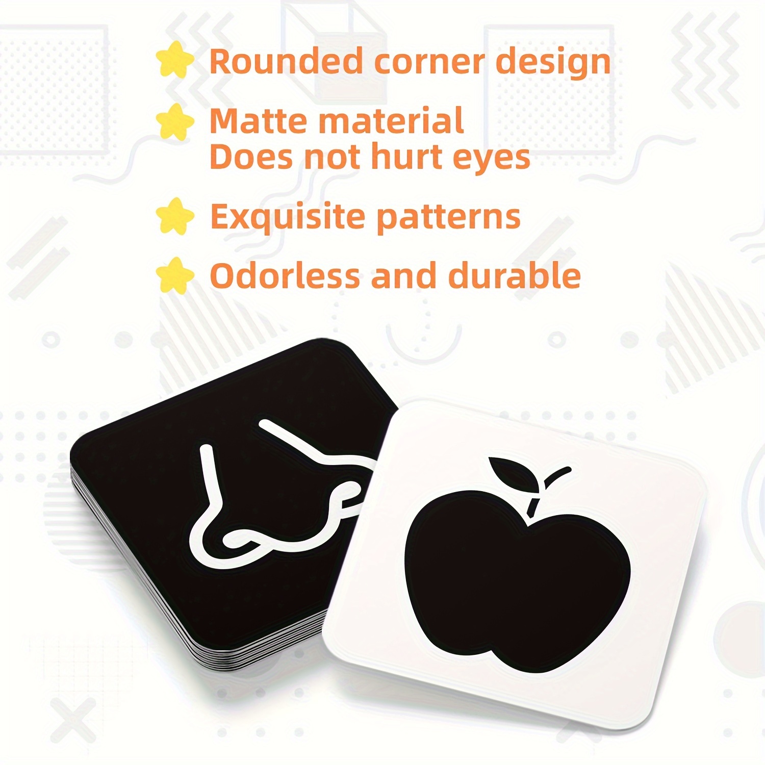 24 Black White Visual Cards: Sensory Development High - Temu Belgium