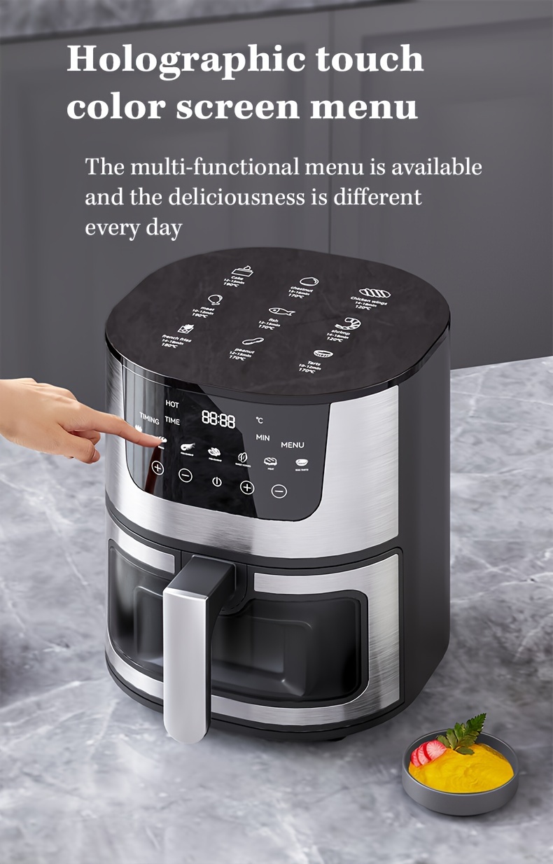 5qt Air Fryer Odor Erase Technology 8 in 1 Functions - Temu