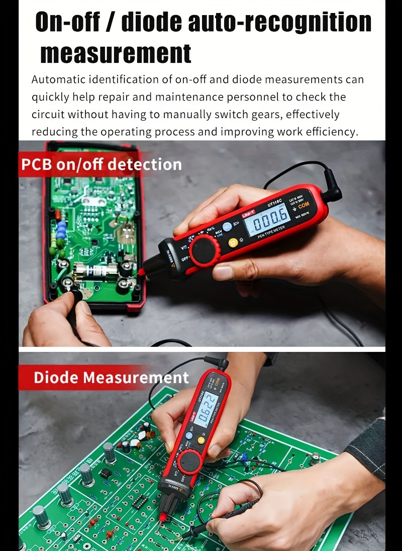 Uni t Ut118c Digital Multimeter Pen Type 6000 Counts Non - Temu