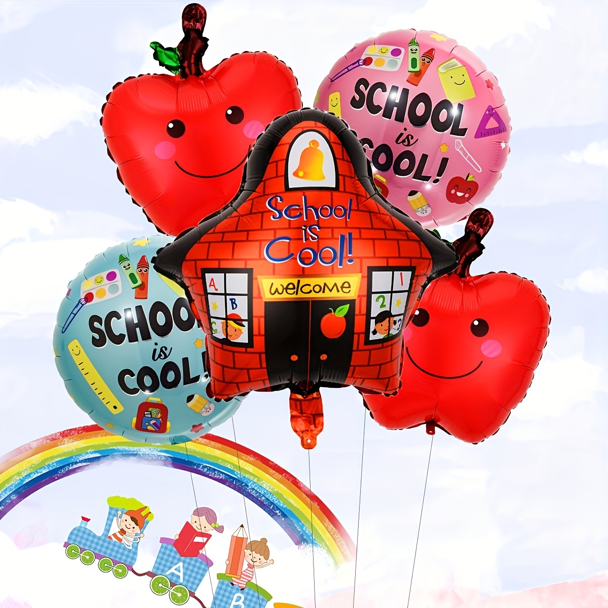 Back School Celebration Kit Welcome House Red Foil - Temu