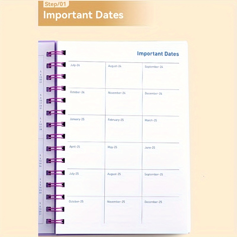 2024 Schedule Notebook Weekly Monthly Planner Spiral Bound - Temu Malta