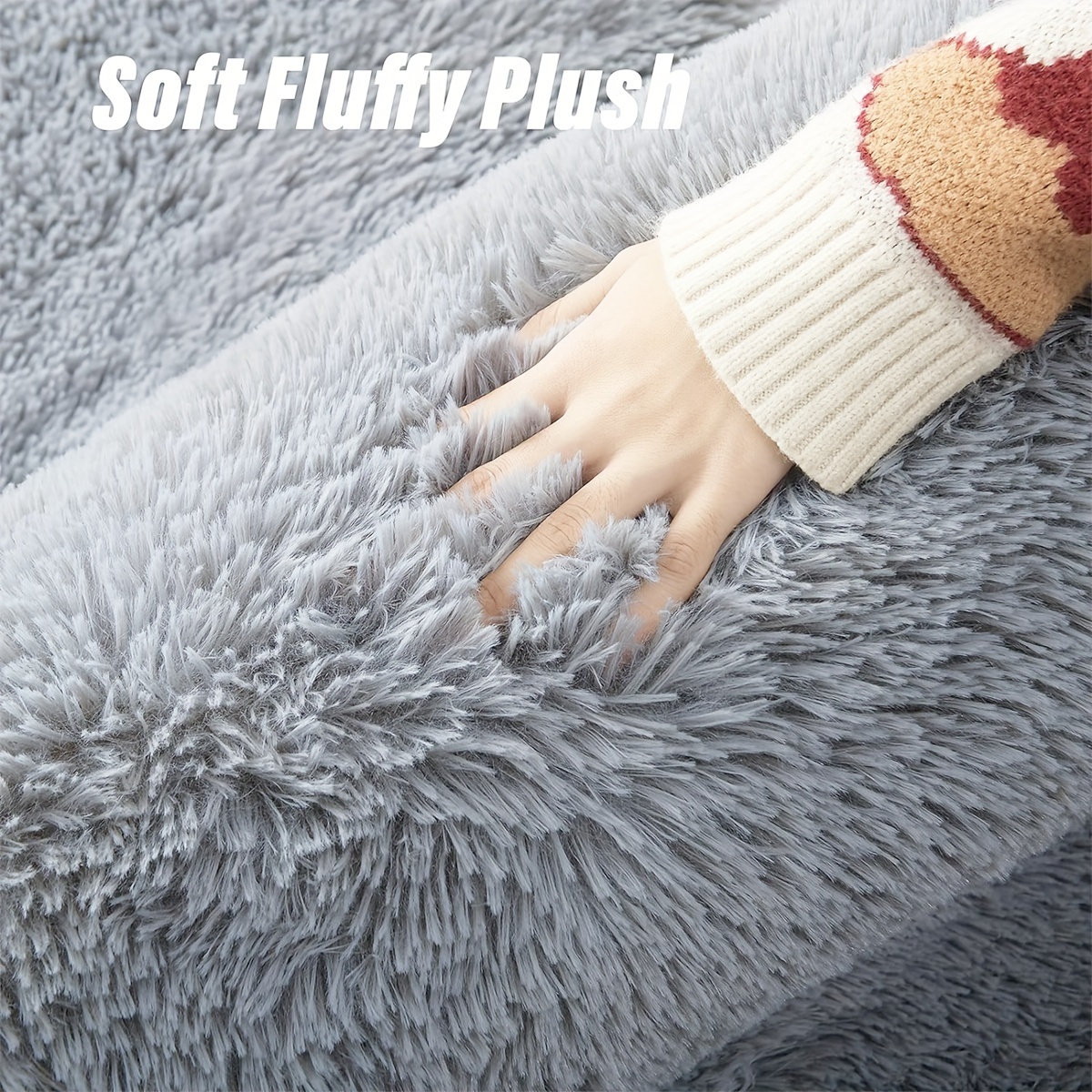 Simple Solid Color Plush Rug Foot Feeling Furry Easy manage - Temu Denmark