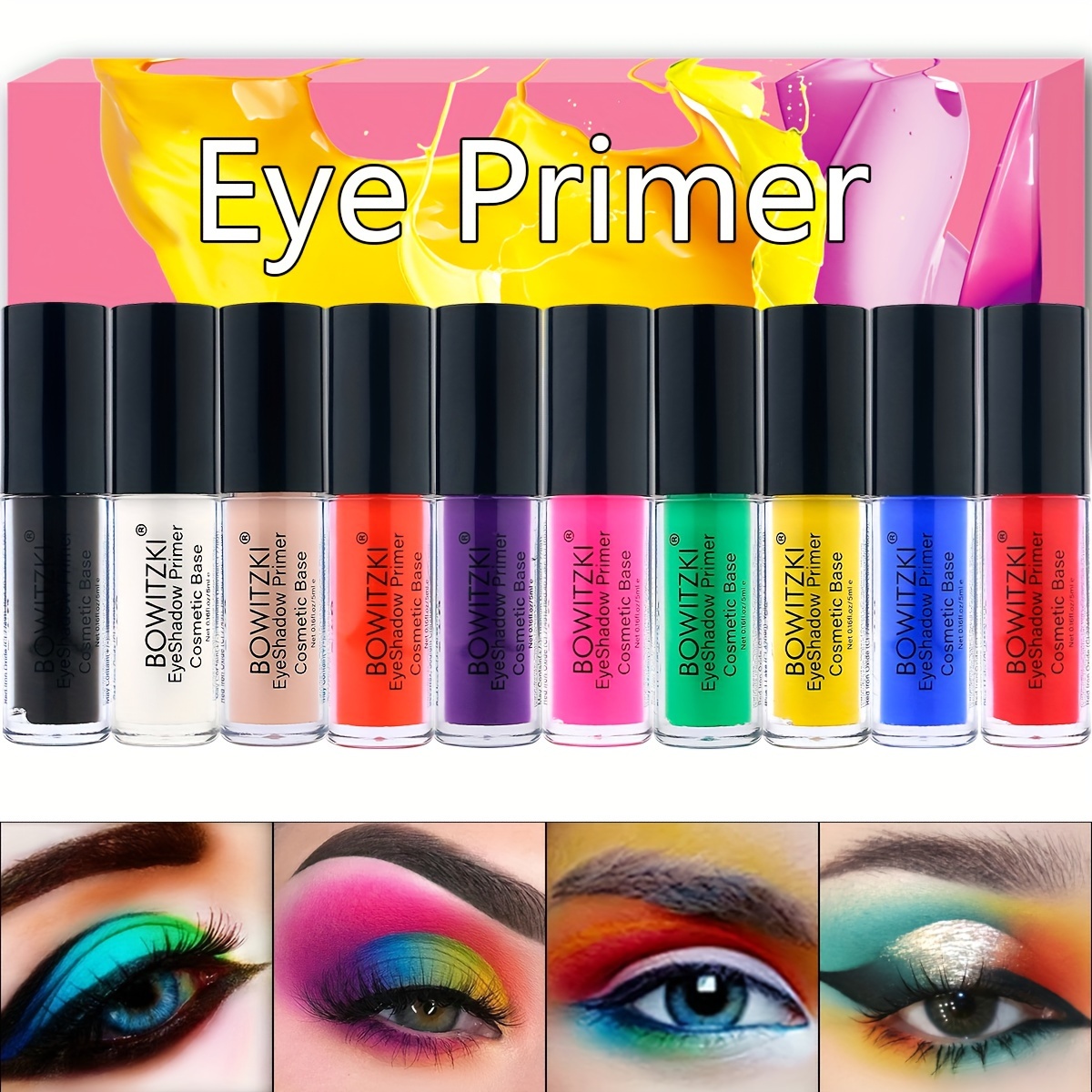 Eyeshadow Primer Set 6 colors Long lasting Full Coverage - Temu