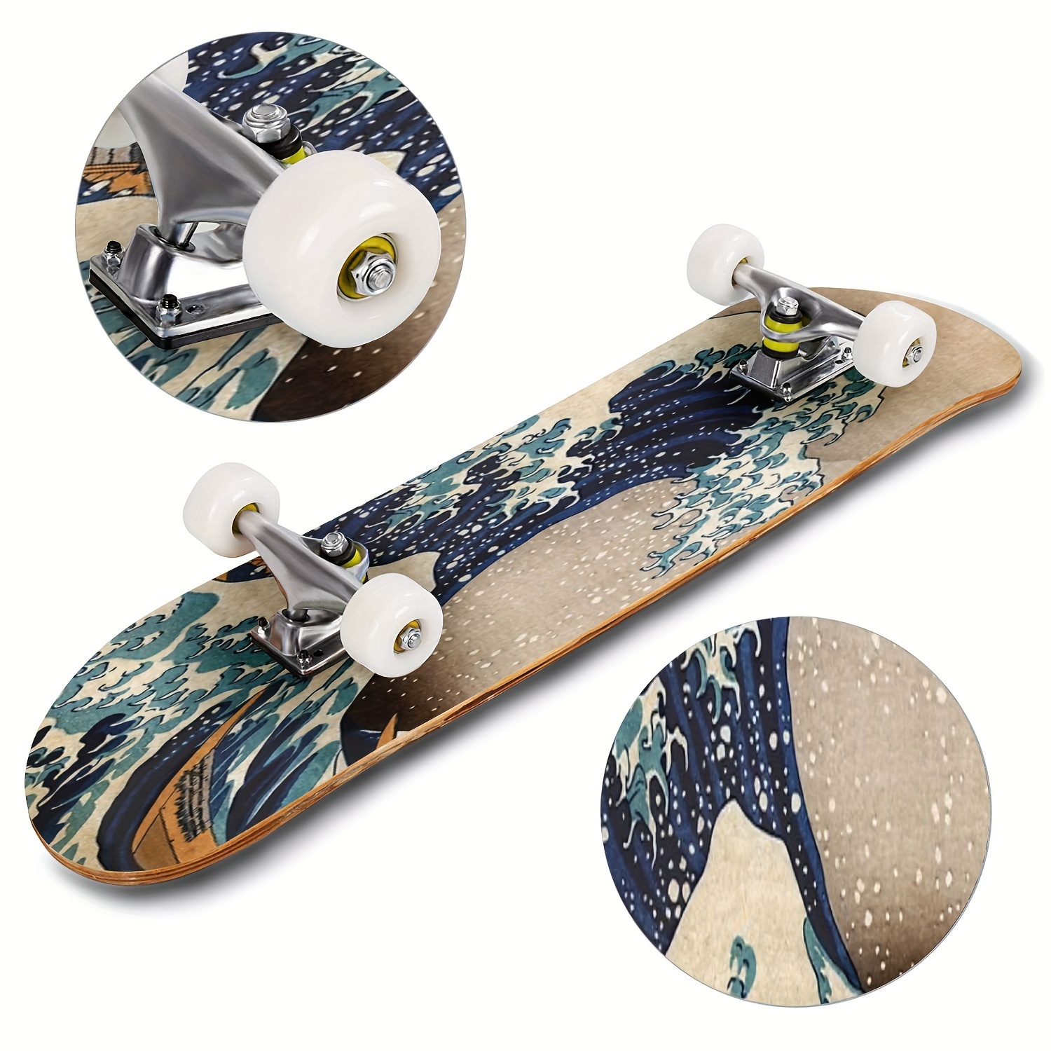 Off Kanagawa Skateboard - 31''x 8'' Complete Double Kick Concave Board ...