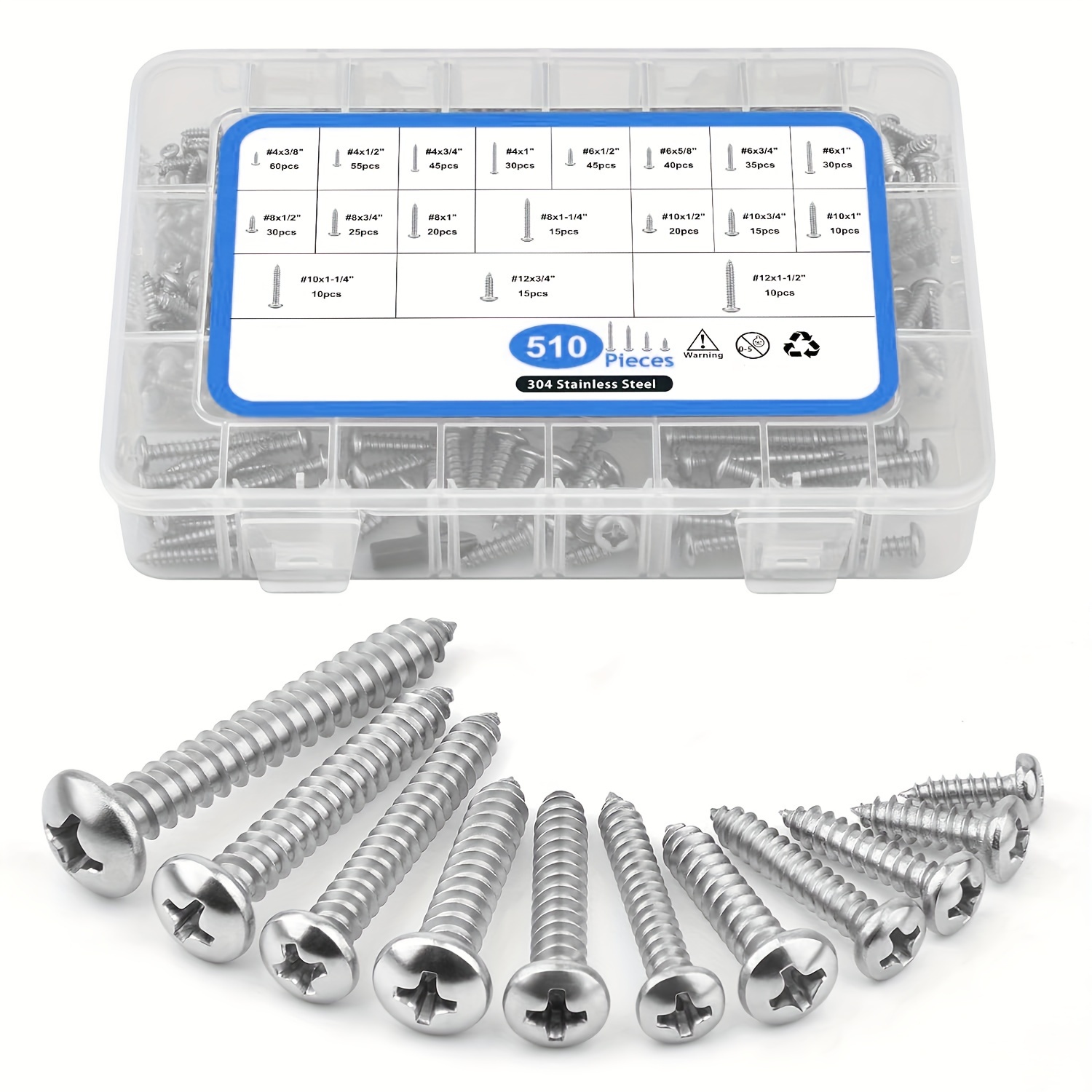 stainless steel screws sold on Temu United States