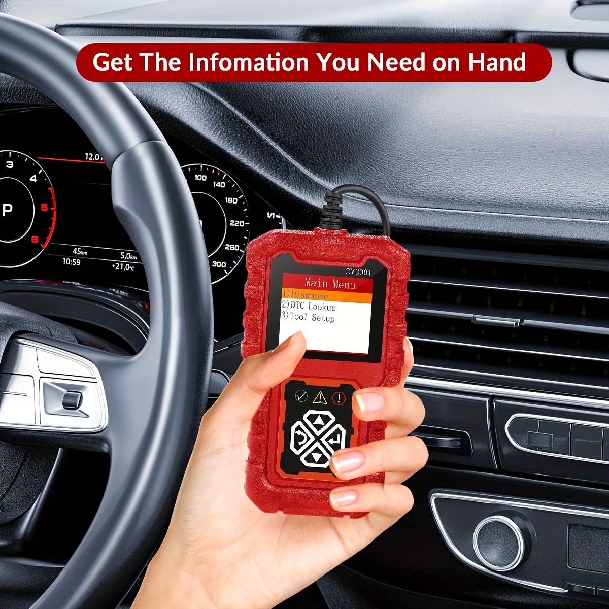 Car Obd2 Code Scanner Diagnostic Scanner Code Reader Erase Engine Fault ...