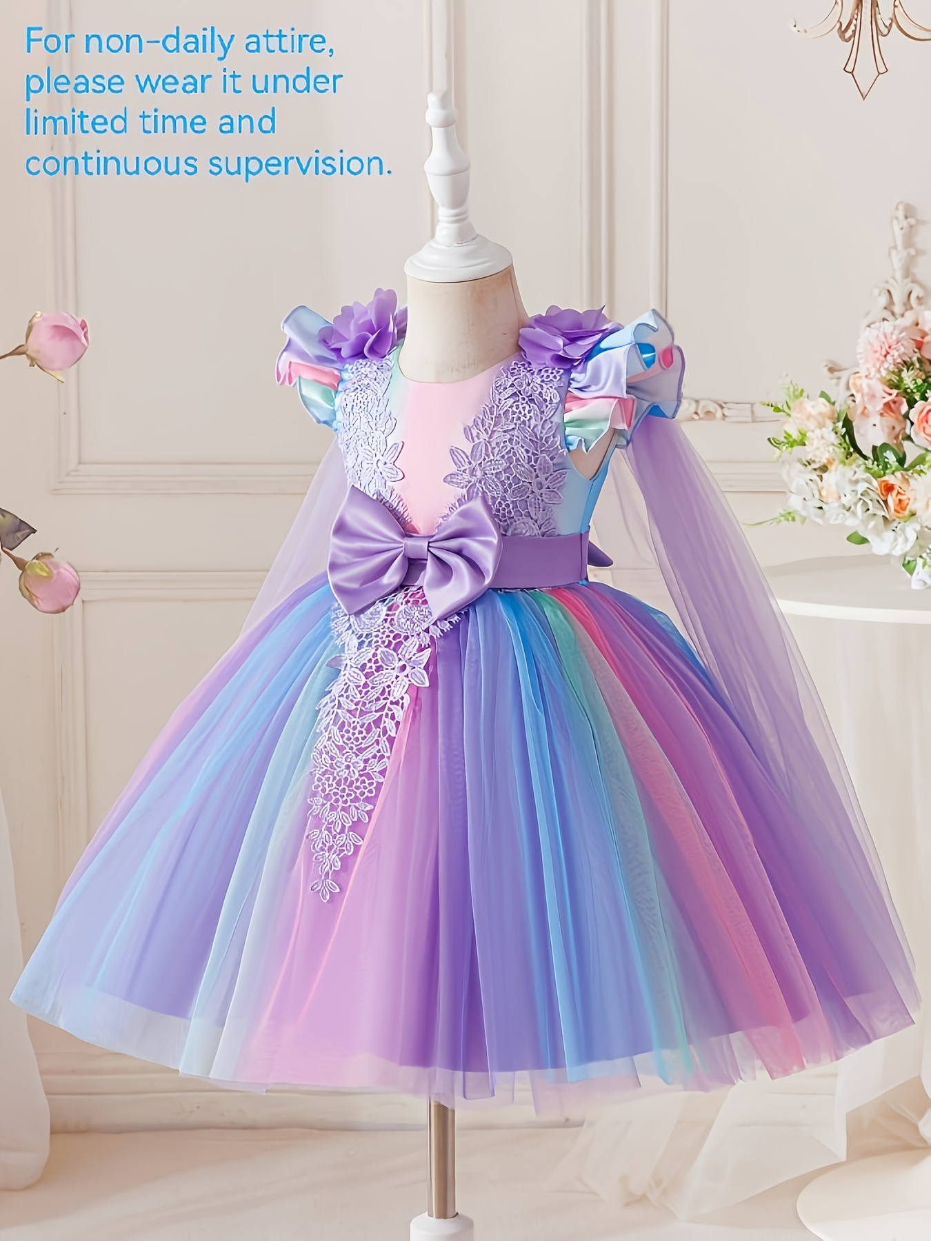 girl rainbow tutu sold on Temu United States
