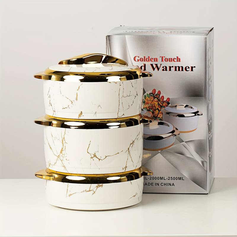 3 Pcs Hot Pot Food Warmer Set Food Warmer Thermal Casserole Dish Set 3 Pcs Hot Pot Food Warmer Set Food Warmer Thermal Casserole Dish Set