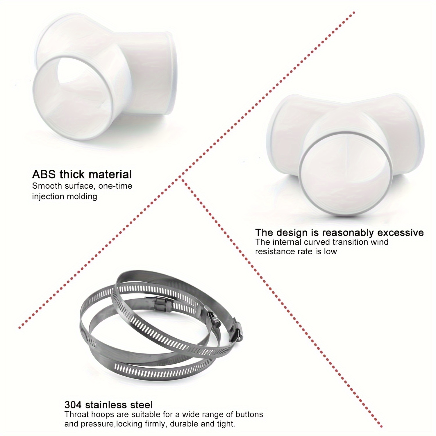 Easy install Y connector Dryer Vents Abs Fits - Temu Republic of Korea