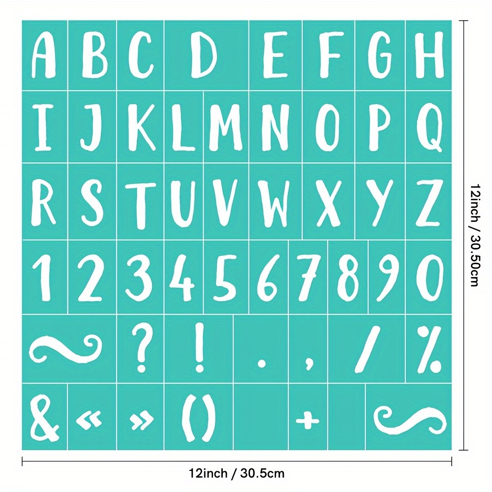 Alphabets Alphanumeric Silkscreen Stencil Reusable Self - Temu