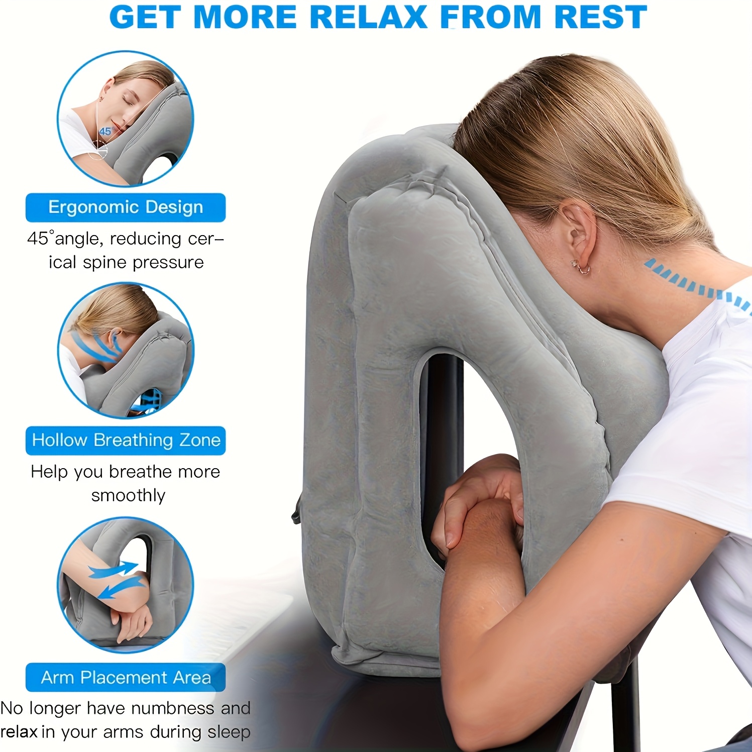 travel neck pillow for airplane sold on Temu Australia