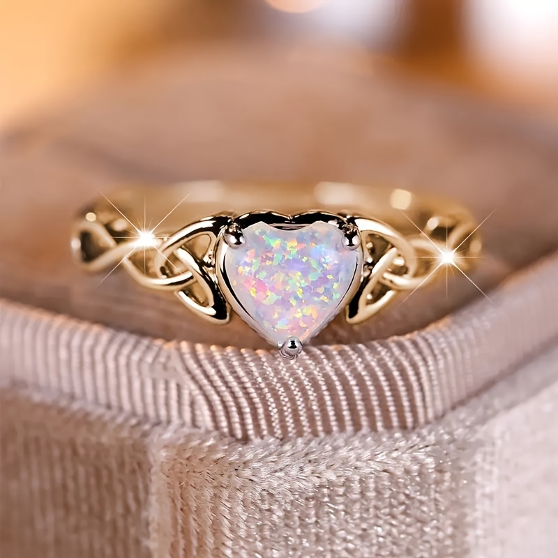 Retro Heart Shape Knot Men's Rings Engagement/wedding - Temu United Kingdom