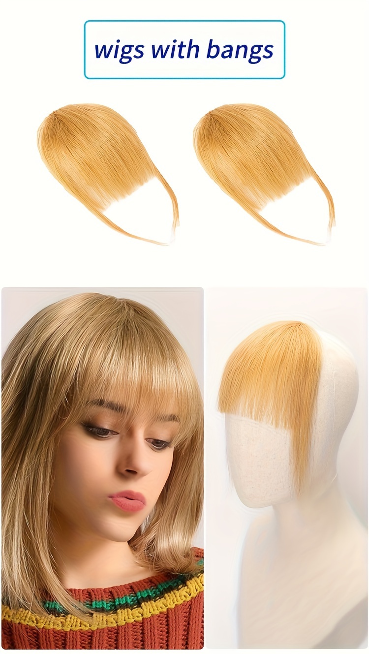 Women's Elegant Straight Hair Bangs Clip-in Extensions, Quick Hairstyle ...