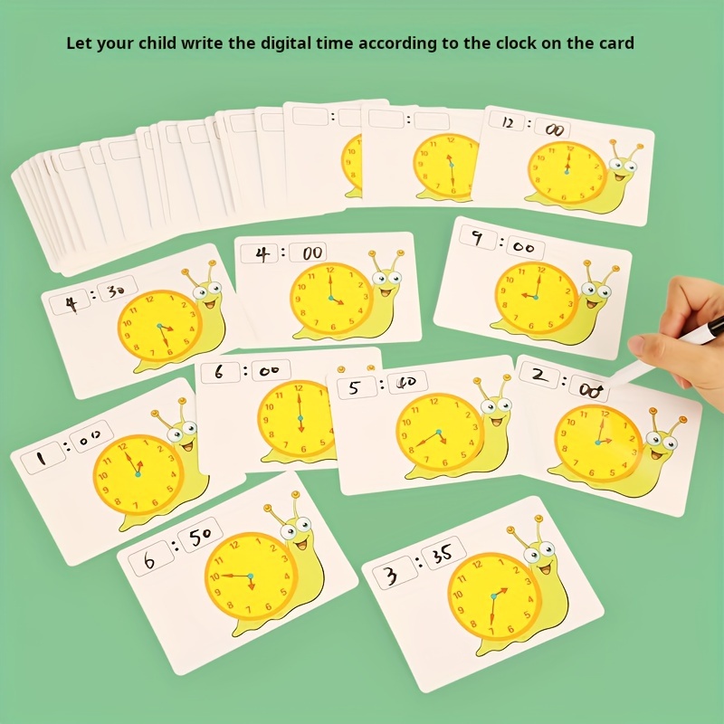 Time Learning Flash Cards: Interactive Clock Game Kids - Temu