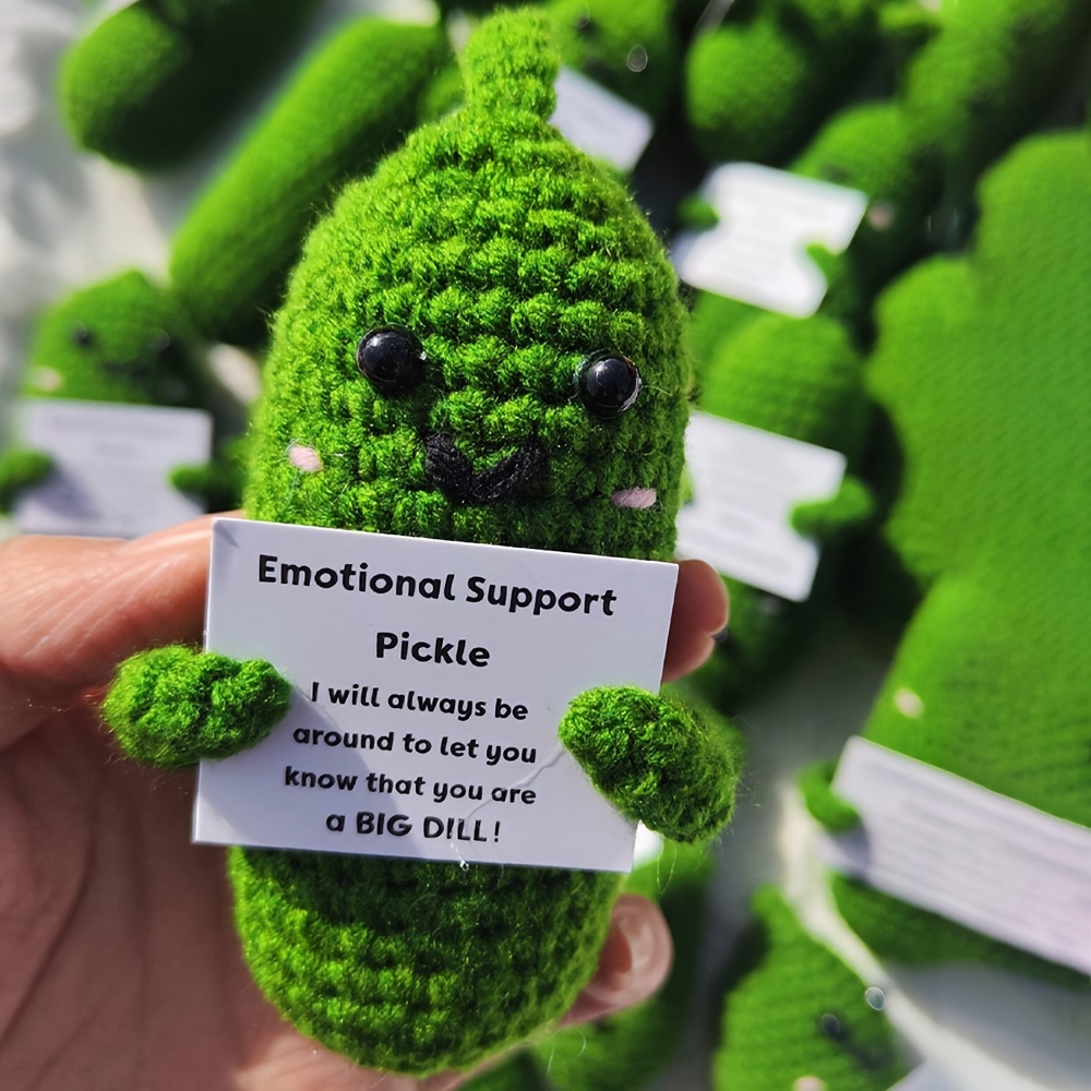 Funny Handmade Wool Crocheted Cucumber Potato Cute Positive - Temu Qatar