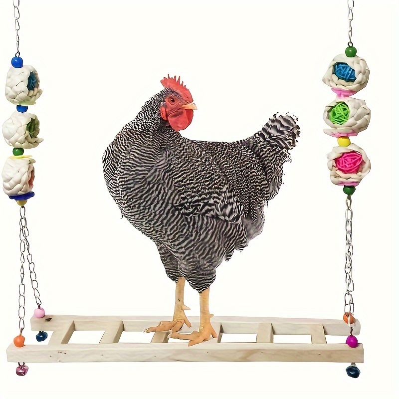 Wooden Pet Chicken Hanging Swing Toy Bird Parrot Chicken - Temu Australia