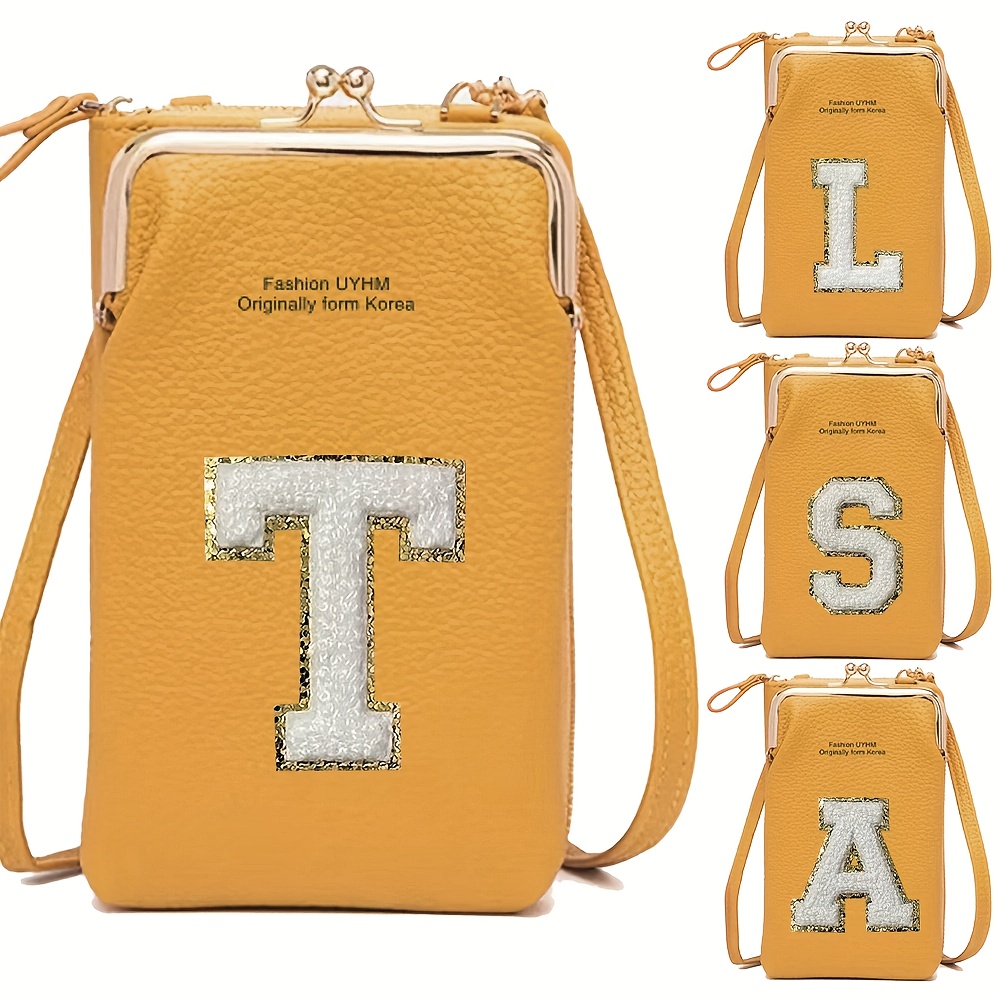 Mobile Phone Bag Initial Chenille Letter Female Cross Bag - Temu Portugal