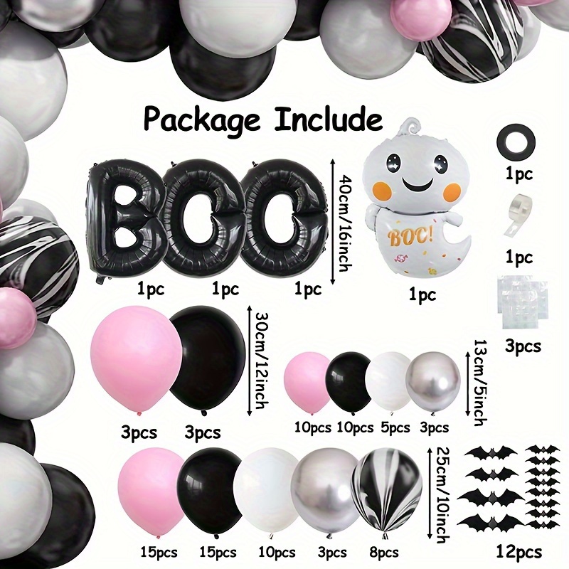 Halloween Party Balloon Arch Kit Boo Bat Decorations – Ghost - Temu