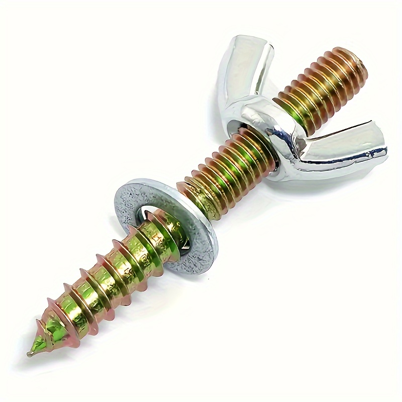 M6x50 Heavy Galvanized Double ended Wing Nut Screw Nut Set - Temu