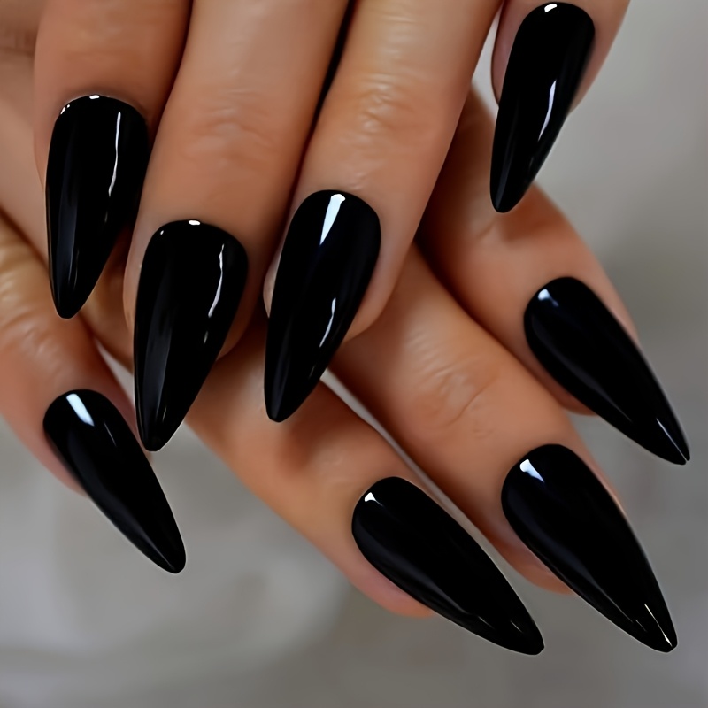long black stiletto nails sold on Temu United States