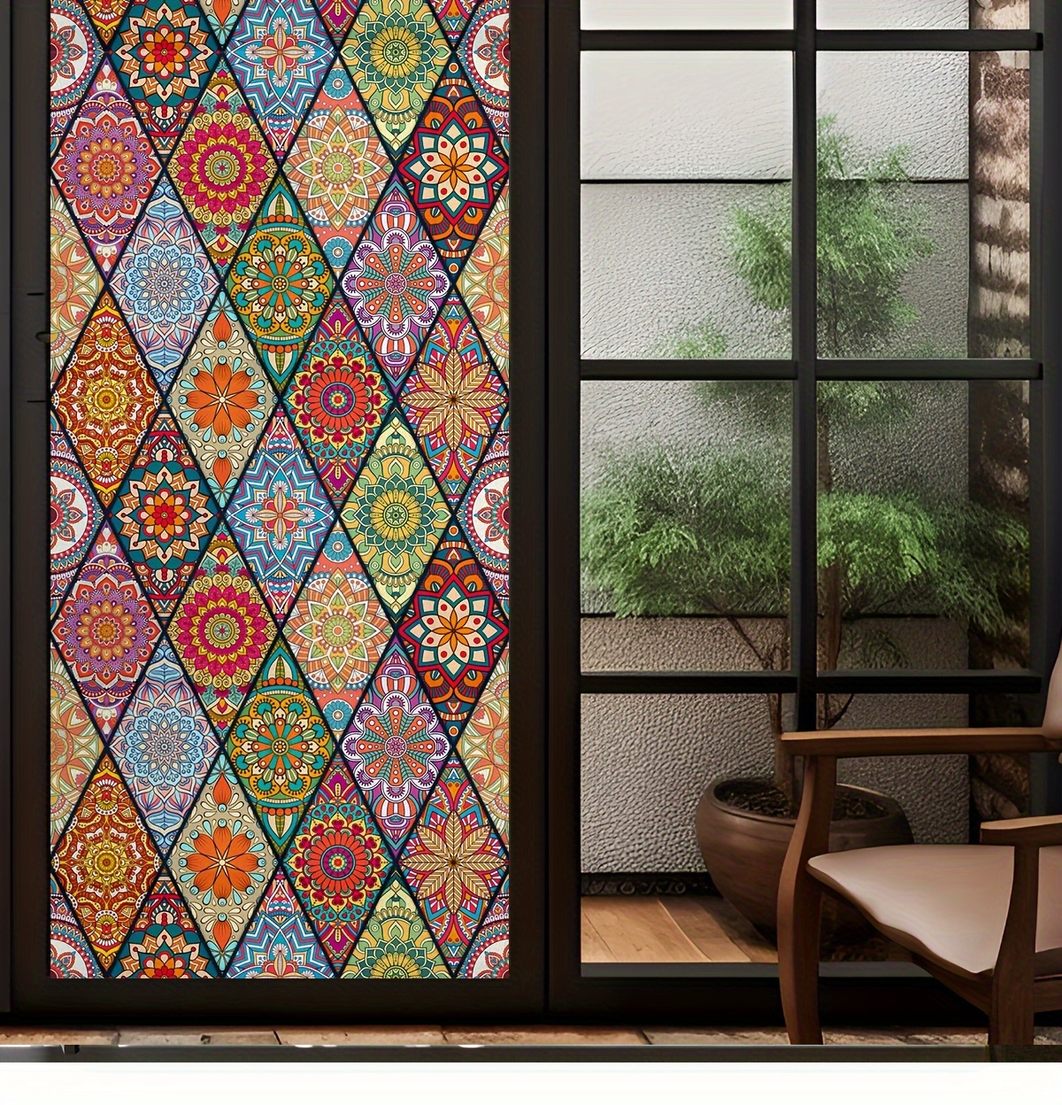 Frosted Retro Bohemian Pattern Heat insulating Non adhesive - Temu ...