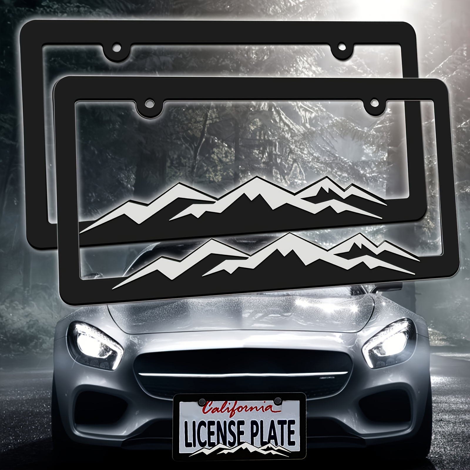 license plate frames sold on Temu Canada
