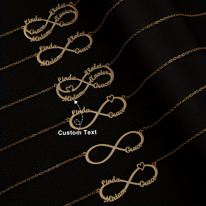 custom name jewelry necklaces sold on Temu United States