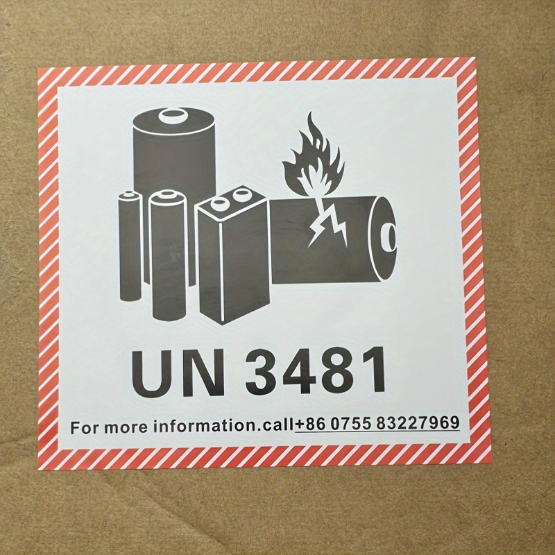 Un3481 Lithium Battery Identification Stickers 50 Stickers - Temu