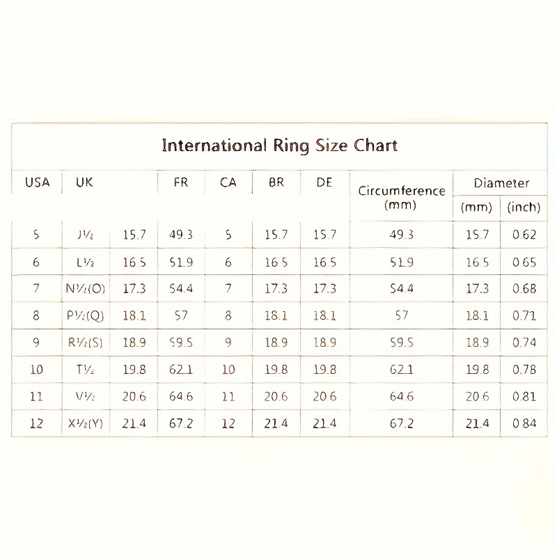 Louis vuitton ring size chart store