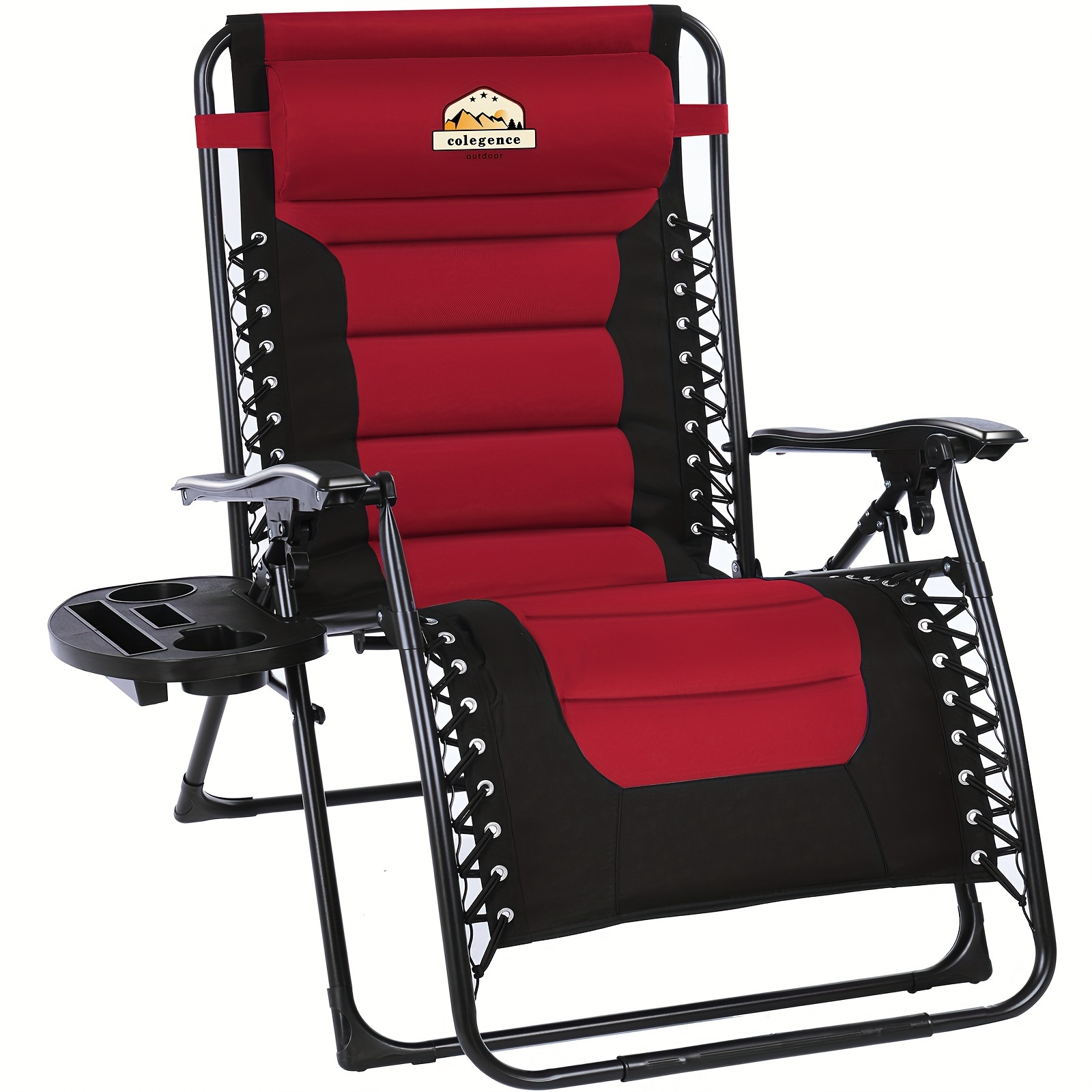 xl oversized zero gravity chair fully padded adjustable anti gravity reclining lounge chairs with cup holder folding recliner for beach camping lawn patio outdoor support 300 lbs temu Temu