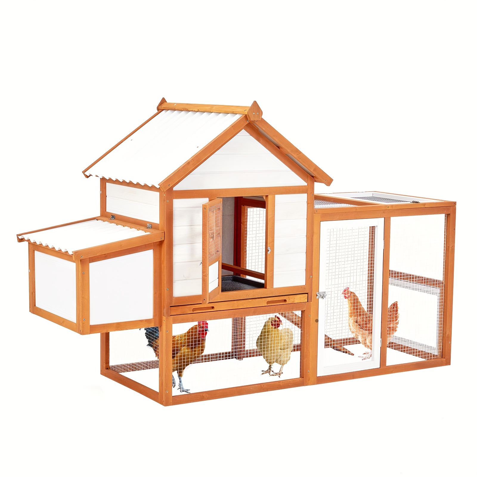 Outdoor Chicken Coop Wooden Chicken Coop Runner Poultry Cage - Temu