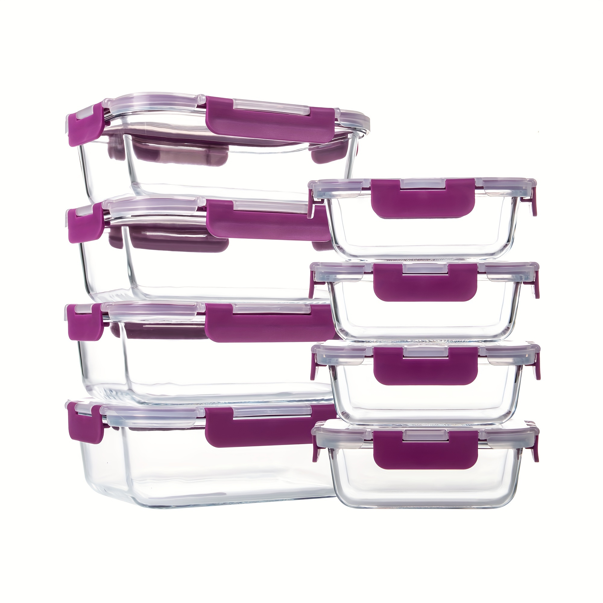 High Borosilicate Glass Food Storage Containers Set Glass - Temu