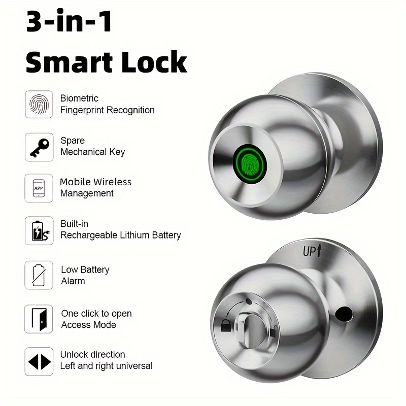 finger print door lock sold on Temu United States