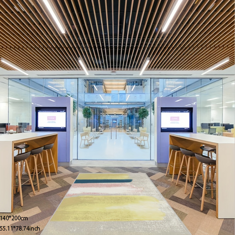 Washable Corridor Running Carpet Textured Stripes Anti slip - Temu ...