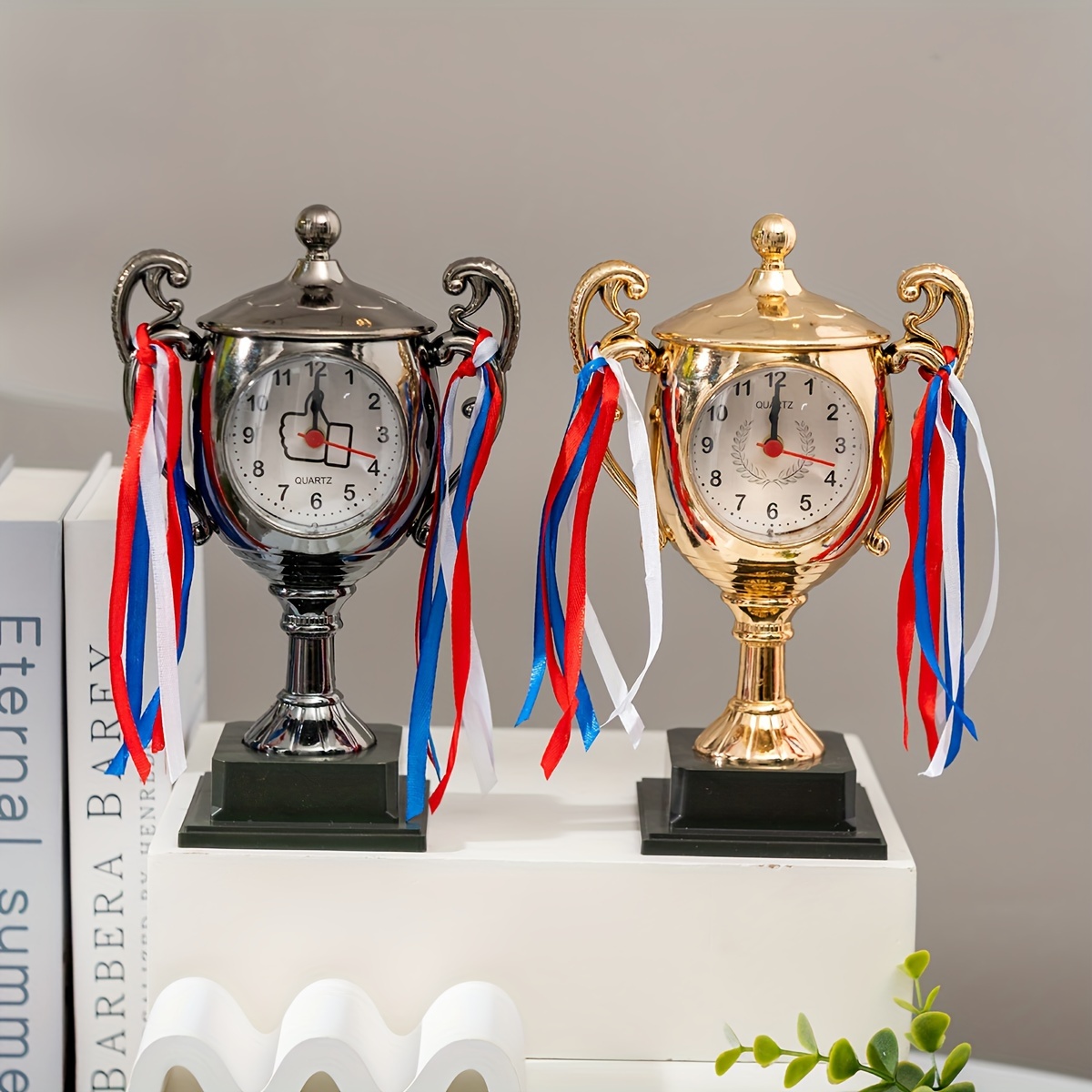 Chic Trophy-shaped Alarm Clock - Battery-powered, Digital Display ...