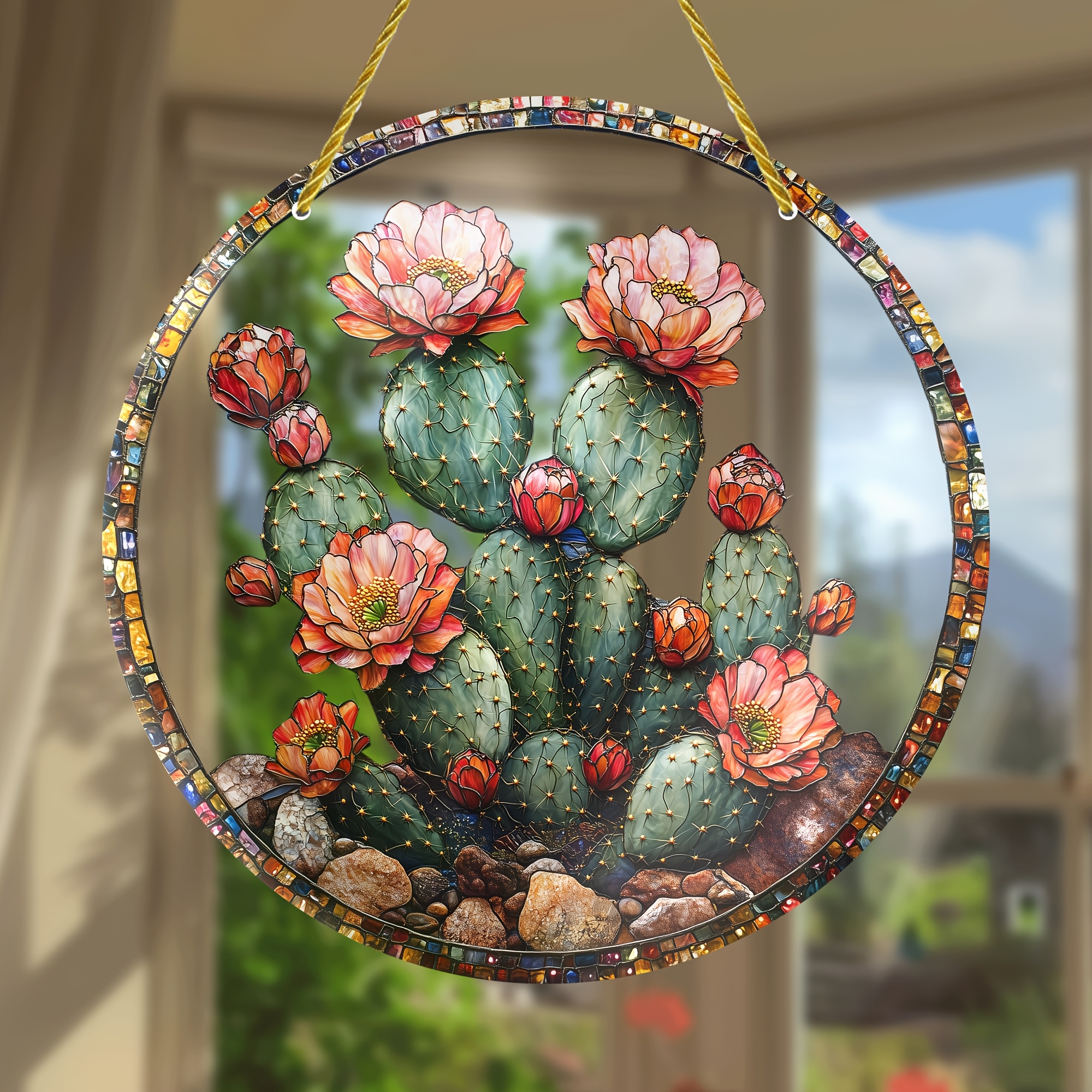 stained glass window film spotlight sold on Temu United States