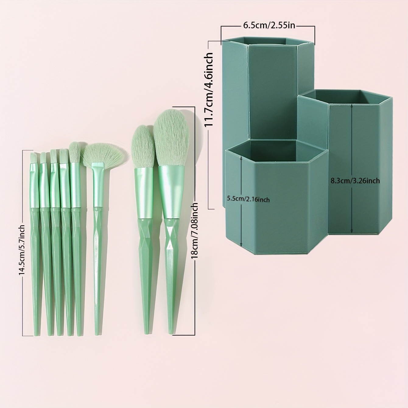Multifunctional Makeup Brush Set Honeycomb Barrel Storage - Temu ...